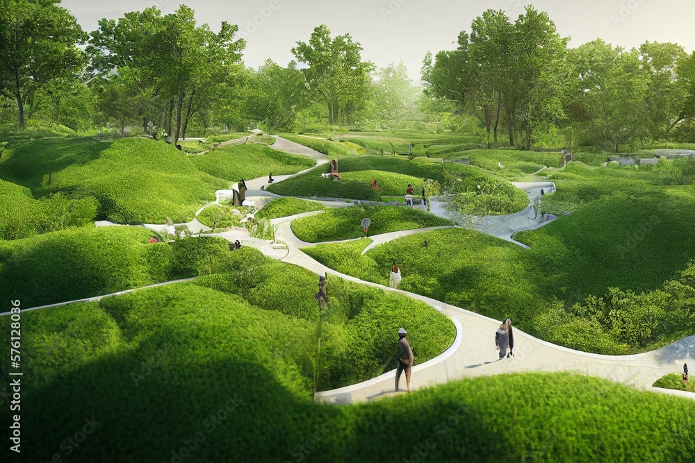 Landscape Architect Designing on site analysis plan. Generative AI ...