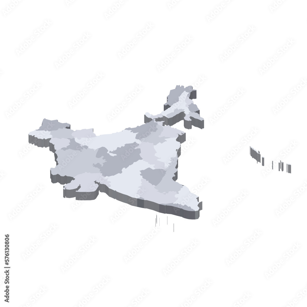 India political map of administrative divisions - states and union ...