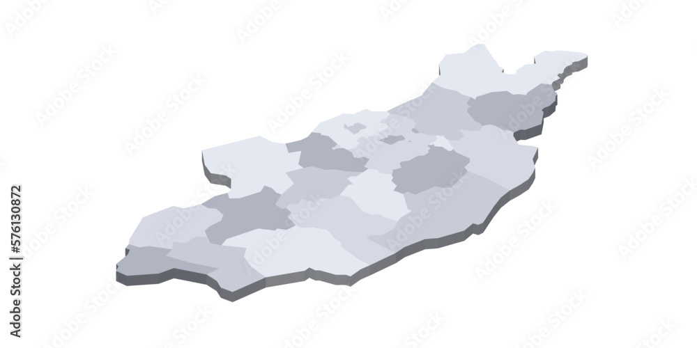 Mongolia political map of administrative divisions - provinces and khot ...