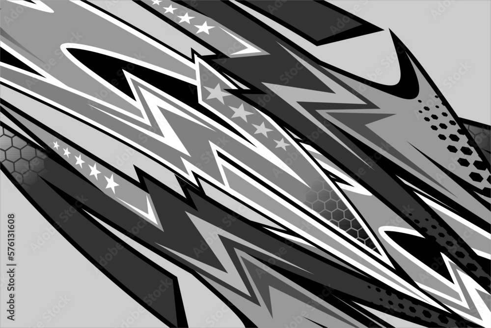 Design vector racing background with a unique pattern of stripes and a ...