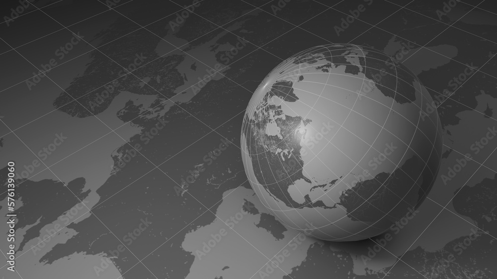 World map banner concept. Detailed flat map of continents. 3d rendering ...