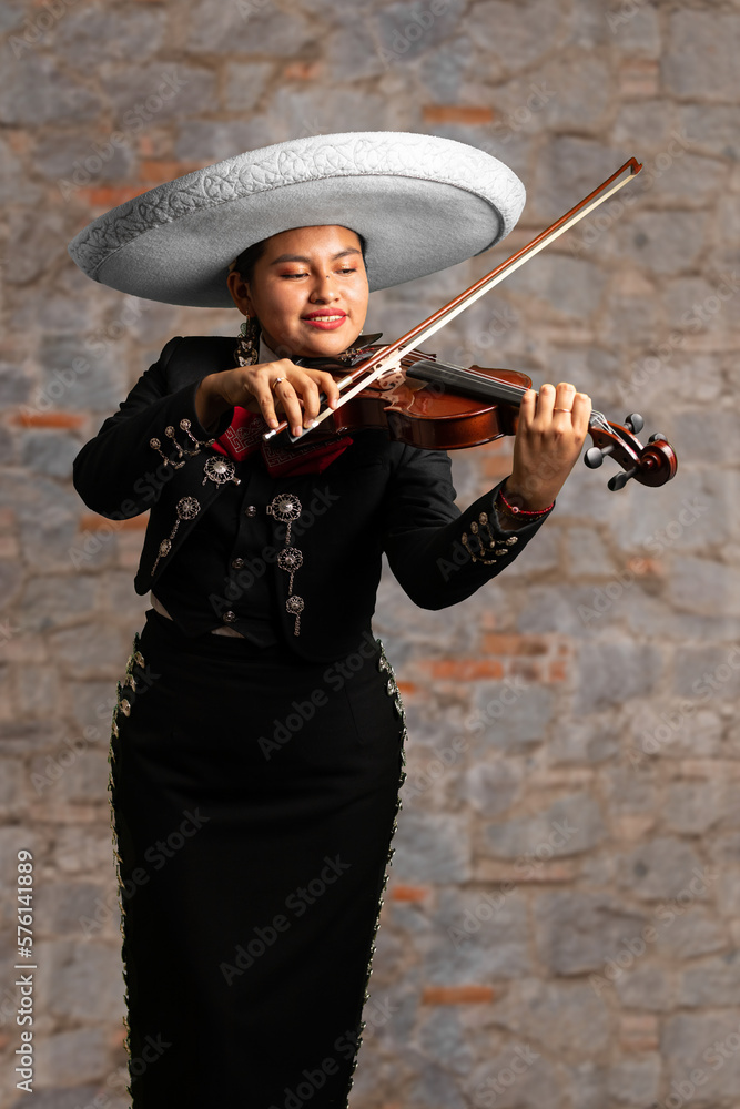 female mexican mariachi woman playing violin traditional mariachi girl ...