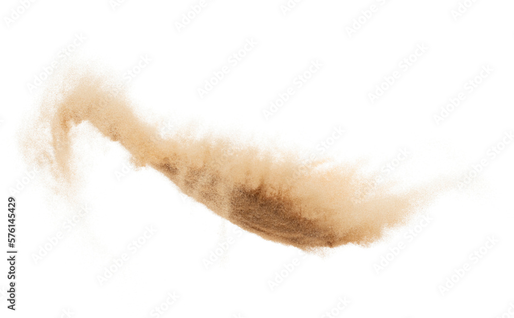 Small size fine Sand flying explosion, Golden grain wave explode ...