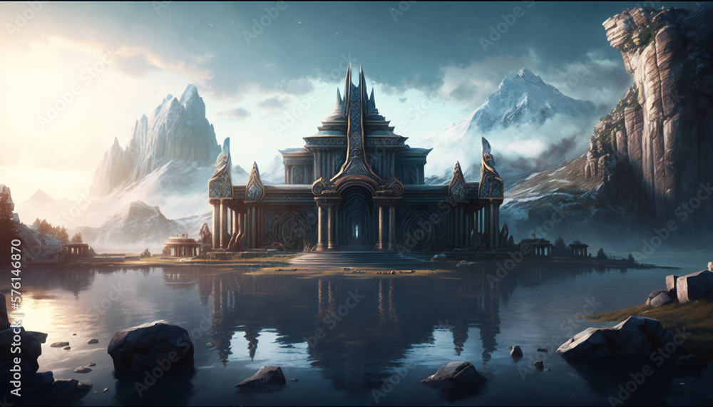 Asgard world of the gods - home of the Aesir - landscape - German ...