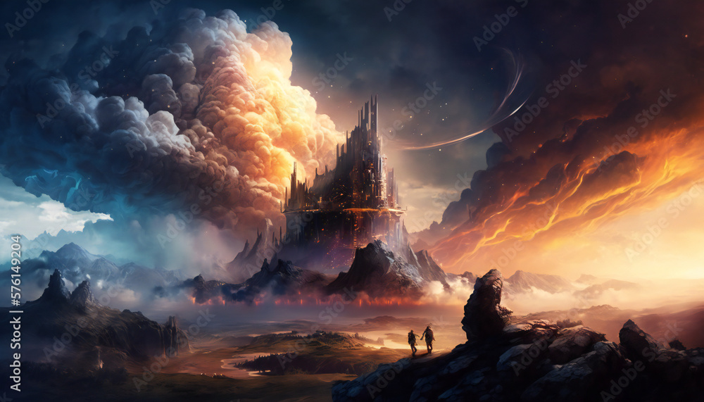Asgard world of the gods - home of the Aesir - cloud landscape - German ...