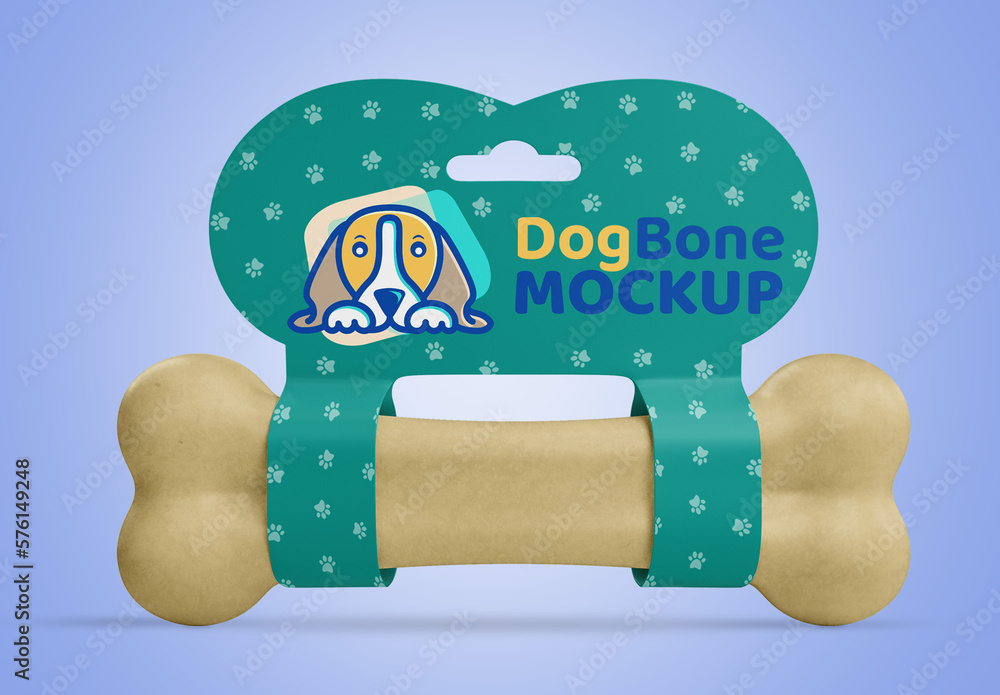 Modelo de Pet Bark Bone Mockup do Stock | Adobe Stock