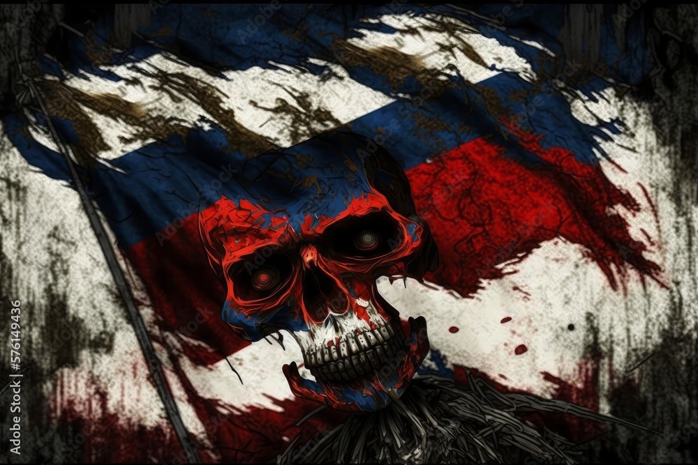 Abstract Surrealistic Illustration of War, Confrontation, and Death ...