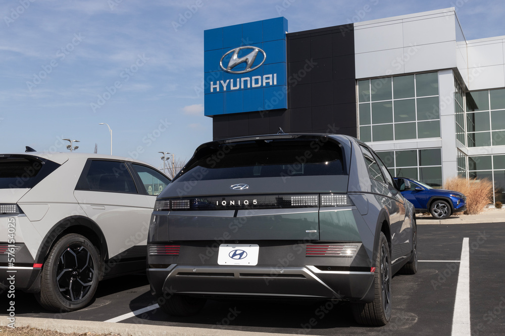 Hyundai IONIQ 5 Electric Vehicle EV display. Hyundai offers the IONIQ 5 ...