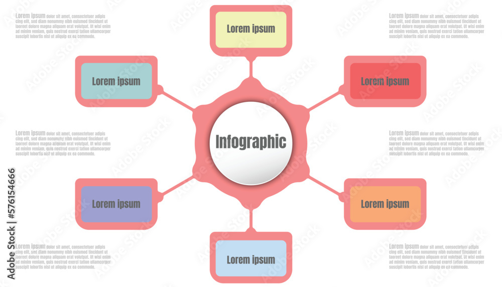 Infographic template step guide for business information presentation ...