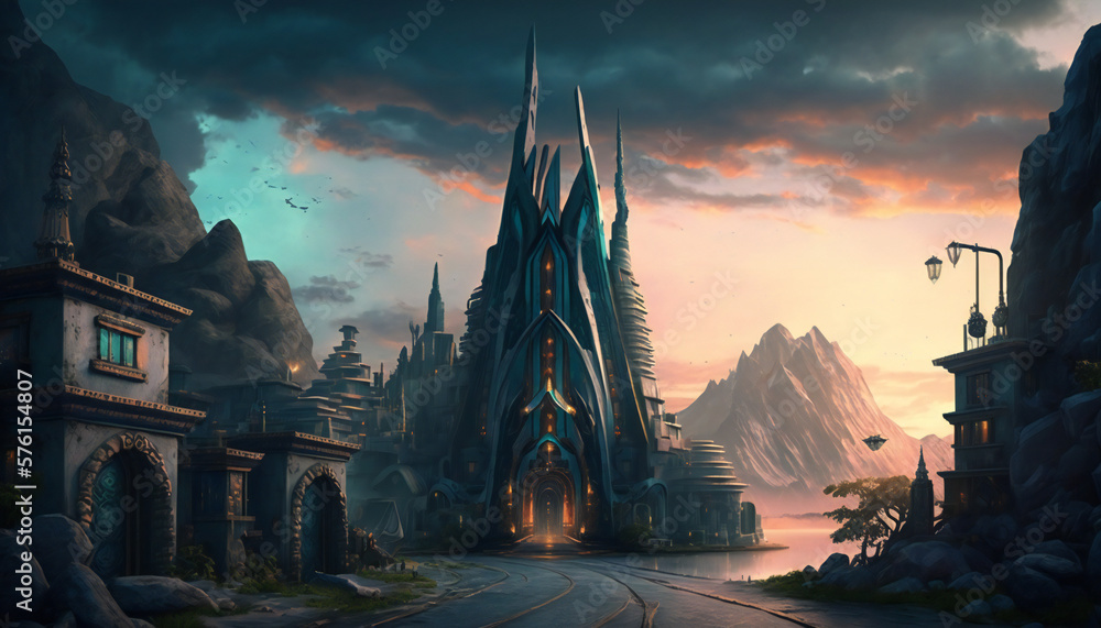 Asgard world of the gods - home of the Aesir - landscape - German ...