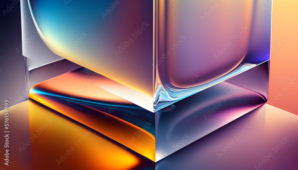 Abstract Glassy Gradients Background Digital Art Graphic Design