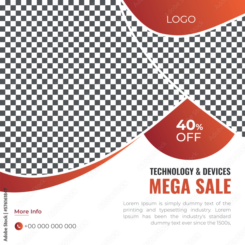 Technology and Modern Device Mega Sale Social Media Post Technological ...