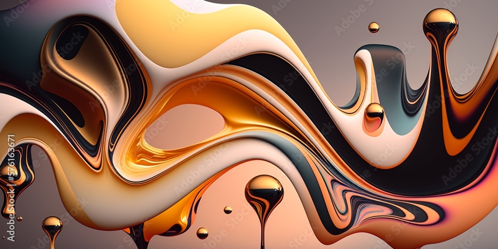 Liquid Metal Background - Abstract Texture Wallpaper Art - Metallic ...