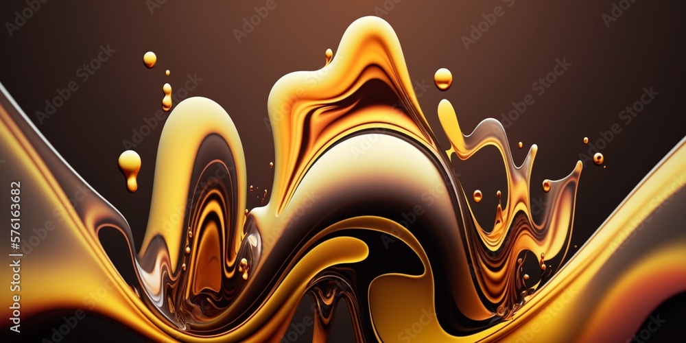 Liquid Metal Background - Abstract Texture Wallpaper Art - Metallic ...