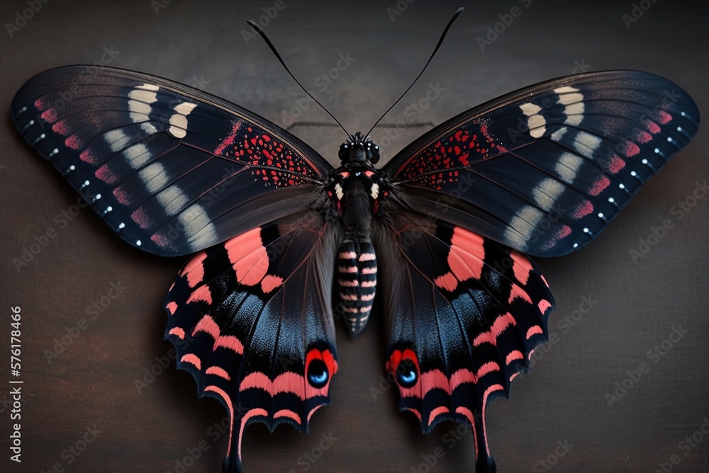 red-spotted swallowtail butterfly, sometimes known as the ruby-spotted ...