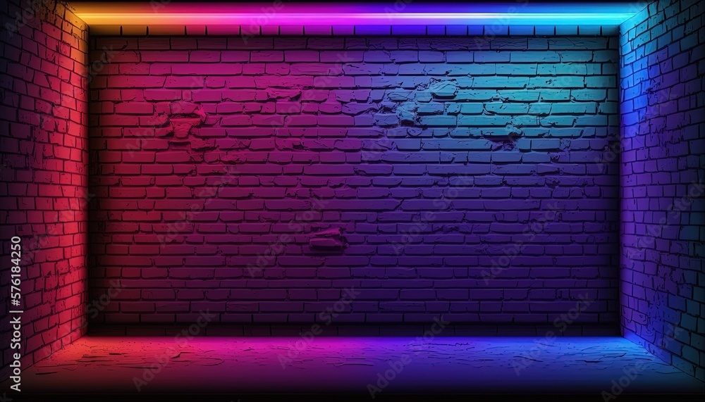 Neon room: An image of a room or space illuminated by neon lighting ...