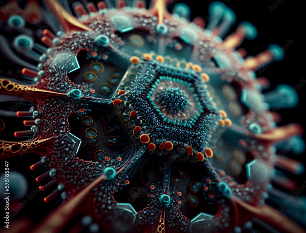 This close-up image under a microscope showcases the artistic beauty of ...