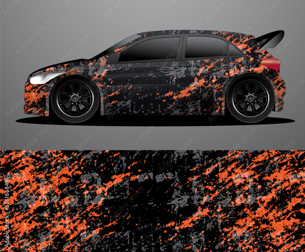 car wrap vector designs with abstract grunge background for vehicle ...