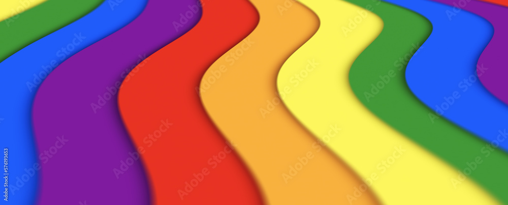LGBT colorful rainbow pride flag gradient lines background. Stock ...