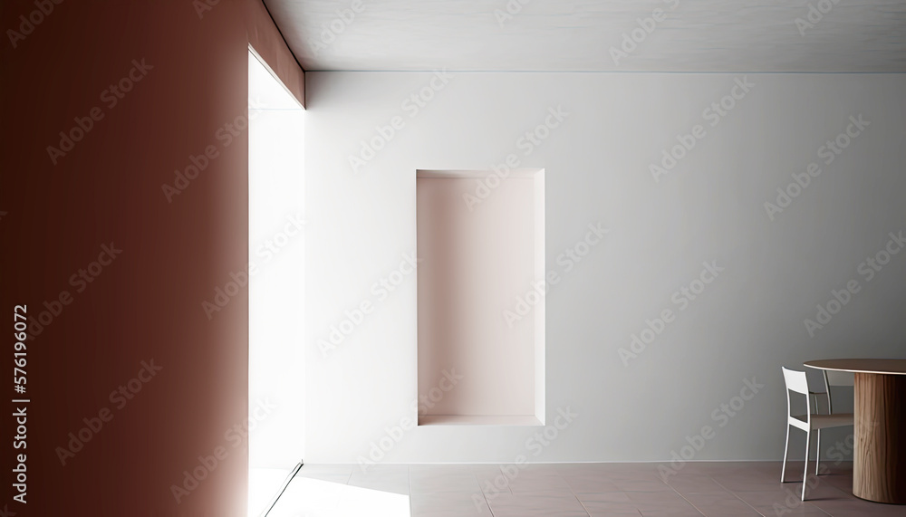 Empty room interior background natural light,Interior of modern and ...