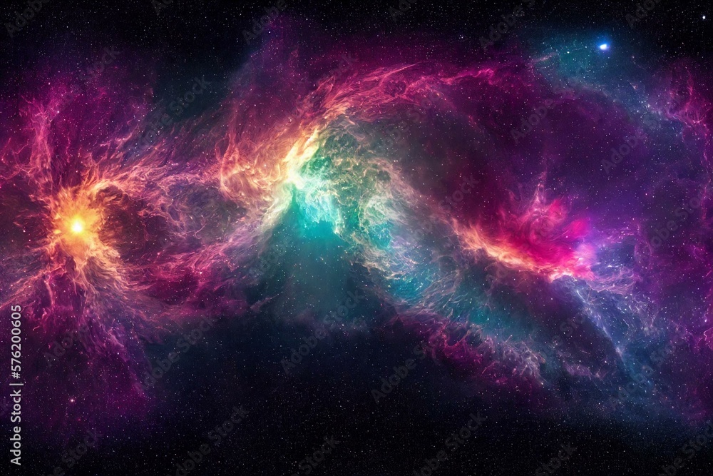 space nebula panorama, equirectangular projection, environment map ...