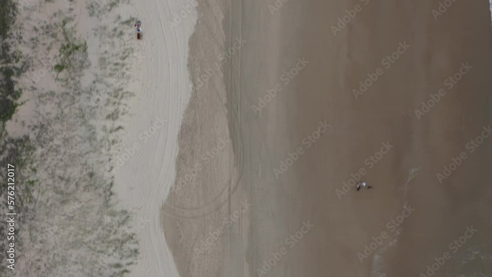 Great white wave ocean on the yellow golden beach for people to swim ...