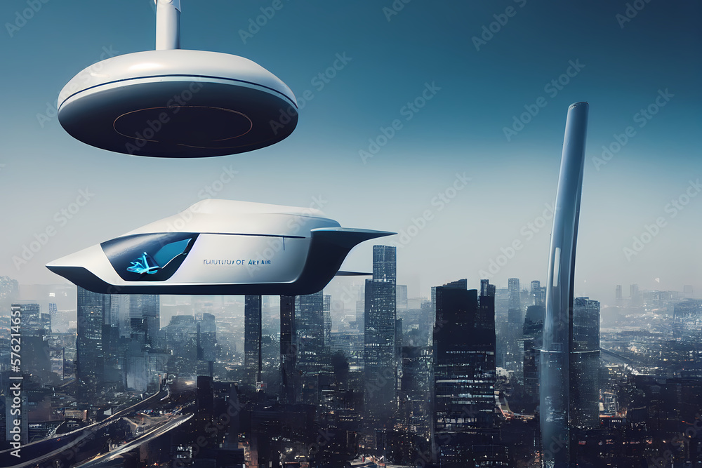 Future of urban air mobility, city air taxi, UAM urban air mobility ...