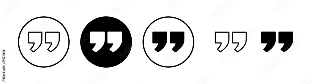 Quote icon vector illustration. Quotation mark sign and symbol Stock ...