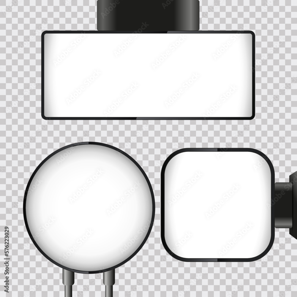 three circle squares signage light box billboard, signs, standees ...