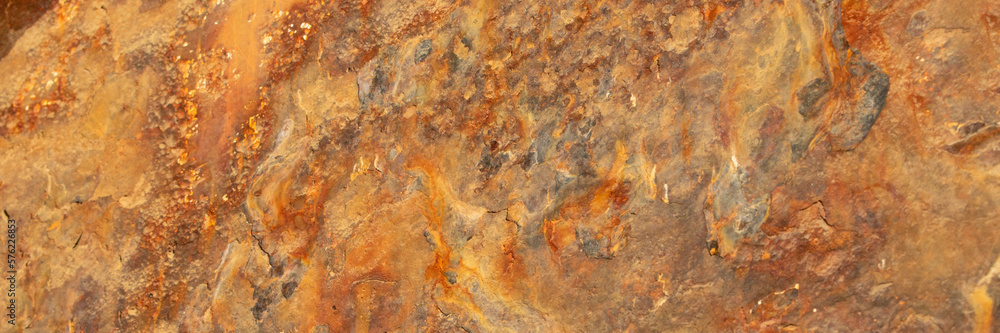 Rust of metals.Corrosive Rust on old iron with a hole. Rusted orange ...