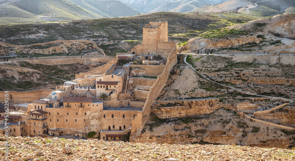 northern section of the ancient Mar Saba Byzantine Monastery built on ...
