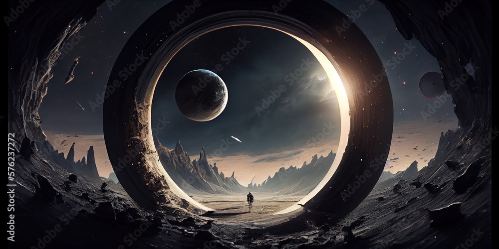 An ancient portal to another world, a stone gate to a magical teleport ...