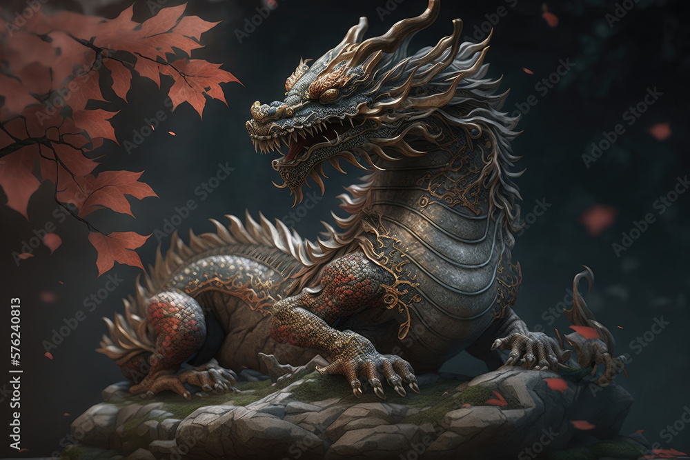 Ancient Chinese Dragon Art Wallpaper