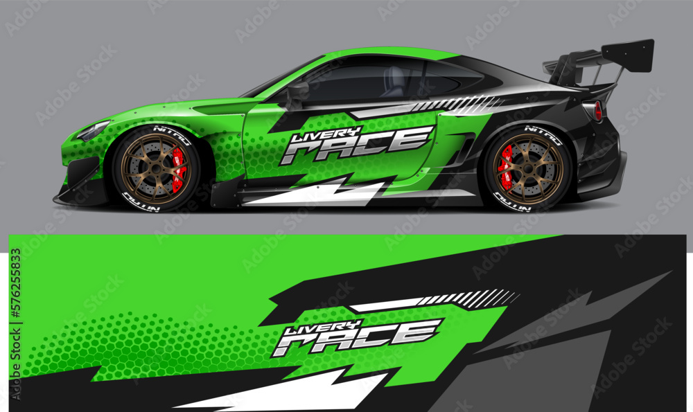 car livery design vector. Graphic abstract stripe racing background ...