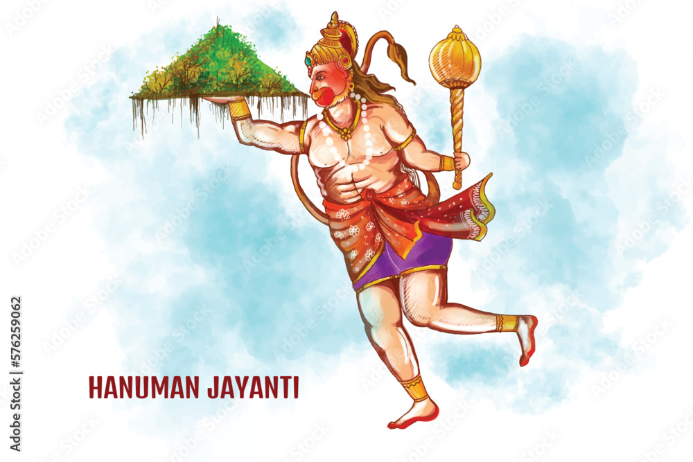 Happy hanuman jayanti celebrates the birth of lord sri hanuman card ...