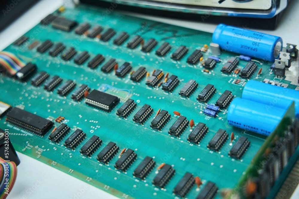 MOSCOW, Russia - May 7, 2022: Museum of Old Apple Computers. The first ...