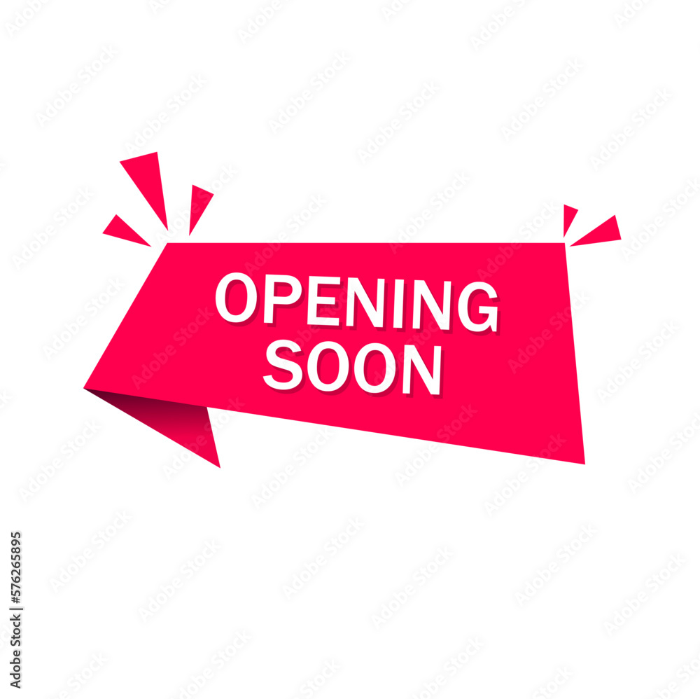 Opening soon banner design. Modern we element. Business concept. Flat ...
