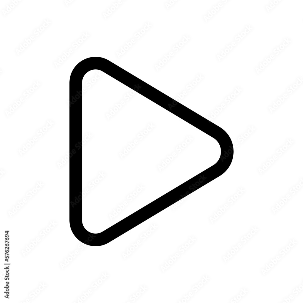 Editable vector right triangle arrow icon. Black, transparent white ...
