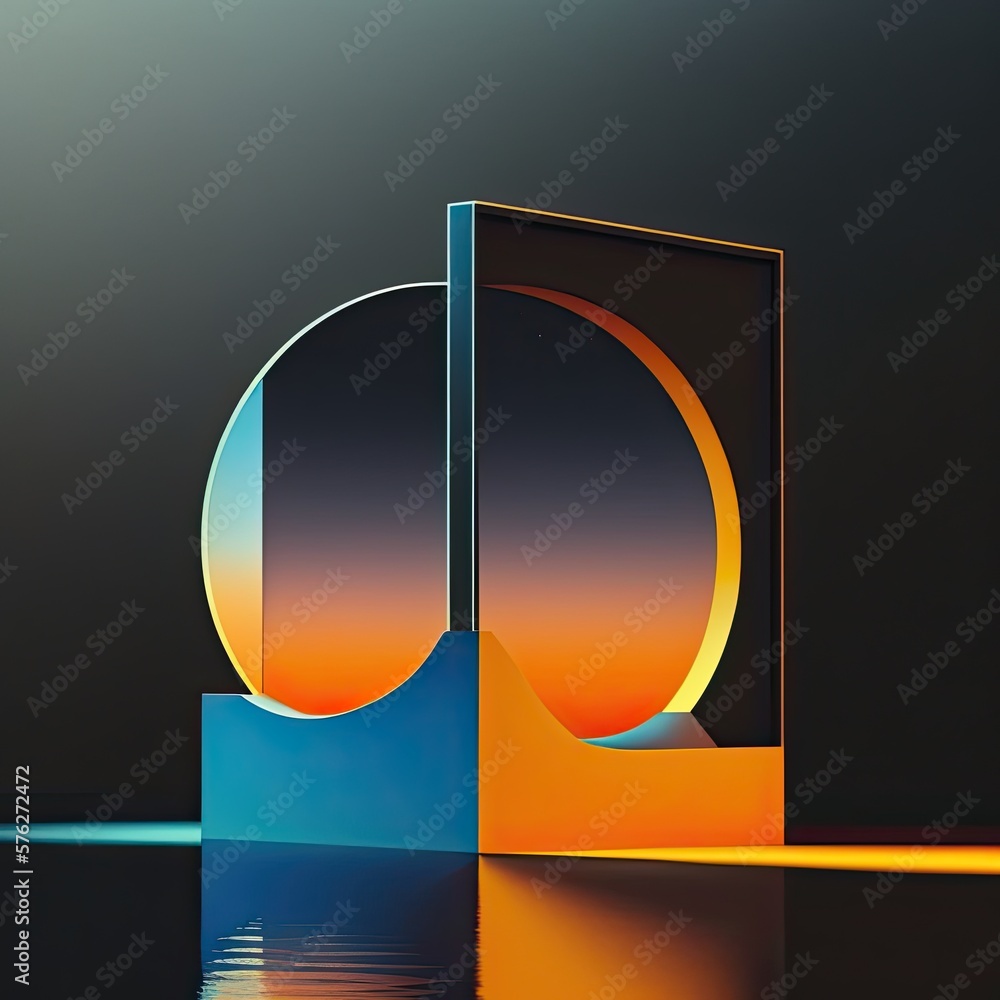 Image of a intricate geometric forms with abstract, intellectual ...