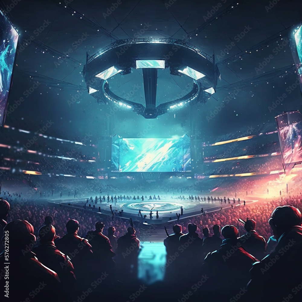 High-Quality Esports Competition in a Packed Stadium with Realistic ...