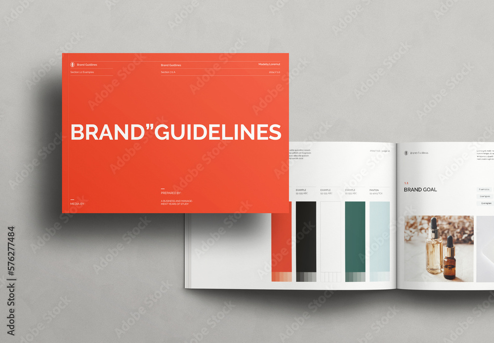 Brand Guidelines Layout Stock Template | Adobe Stock