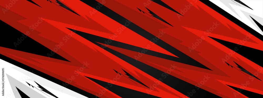 Stylish red sports banner background design Stock Vector | Adobe Stock