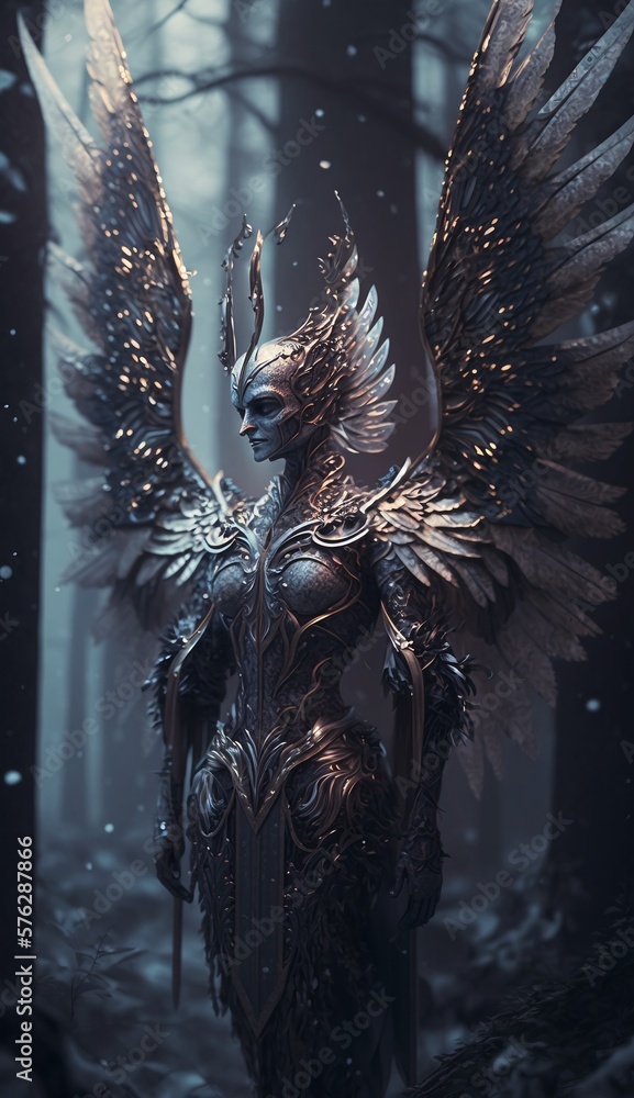 Angelic Forest Creature in a Magical Fantasy World. Generative AI ...