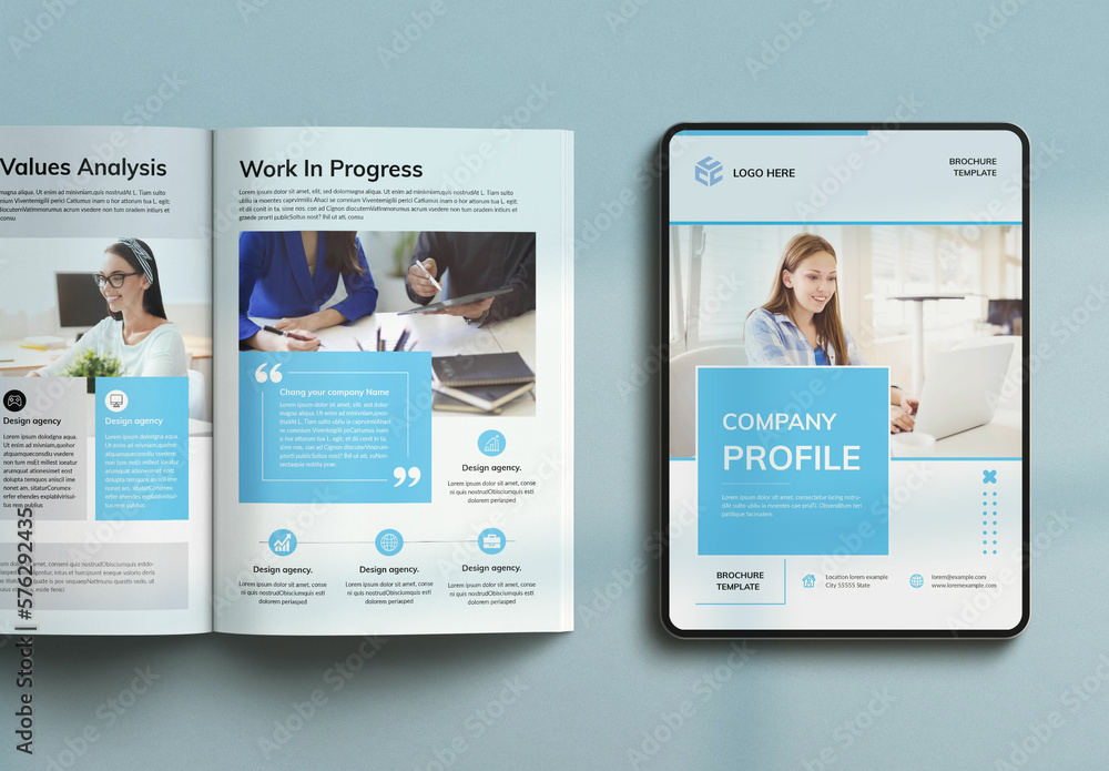 Company Profile Stock Template | Adobe Stock