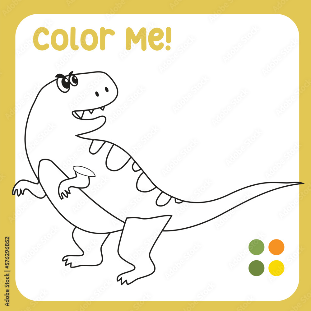 Colour me: Allosaurs Dinosaur Coloring Page Illustration. colouring ...