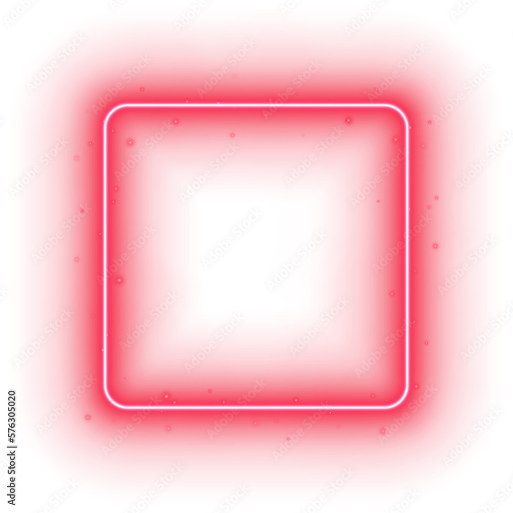 Red Neon Square Stock Illustration | Adobe Stock