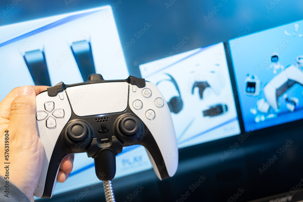 Next Gen game controller. Dualsense joystick which is the new wireless ...