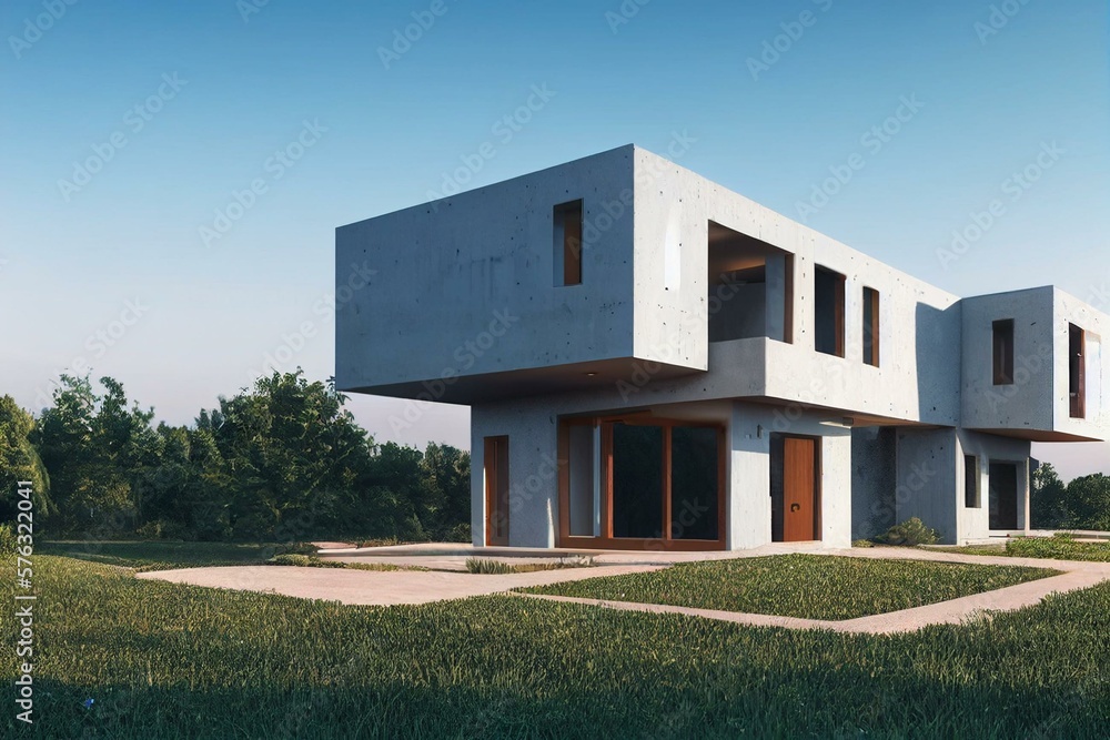 3d printing single-family house with concrete. New technology house ...