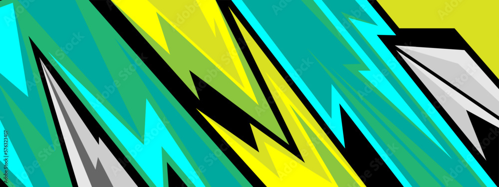 Sports design for racing premium green vector banner background Stock ...