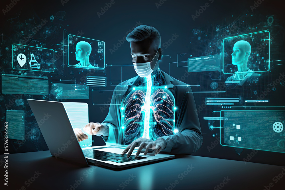Medical imaging, x-ray, skeletal, technology scanning body, skeleton ...